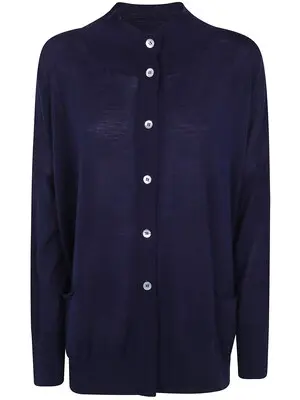 LABORATORIO Cardigan High Neck "oversize High Neck Cardigan With Pocke