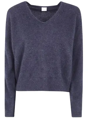 C.T. PLAGE C. T. Plage V-neck Long-sleeve Pullover "ladies V-neck Longsleeve Pullo - Gray