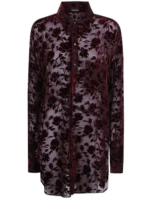 ANN DEMEULEMEESTER Long Shirt "elisabeth - Red