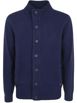 Barbour Sweater Zip-through "essential" Patch - Blue
