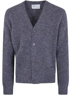 AMI Paris Cardigan V-neck - Gray