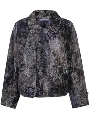 ZIGGY CHEN Aviator Jacket "velvet Aviator Jacket - Gray
