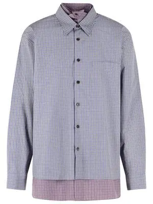 Dries Van Noten Navy Cotton Shirt - Blue