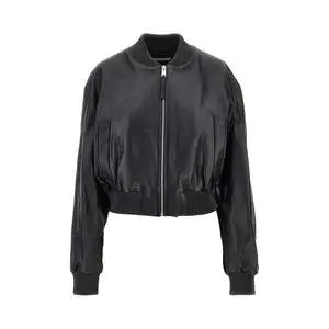 ARMA Hannan' Leather Bomber Jacket - Black