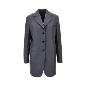JIL SANDER Fil-à-fil Wool Tailored Jacket - Grey