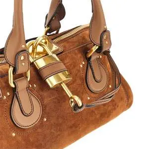 Chloé Suede Leather 'paddington' Bag - Brown