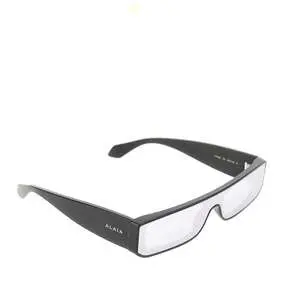 Alaïa Rectangular Shield Sunglasses - Black