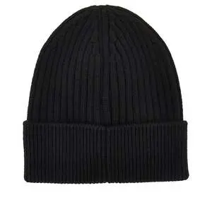 Moncler Logo Patch Wool Beanie Hat