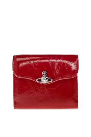 VIVIENNE WESTWOOD Leather Wallet With Logo - Red