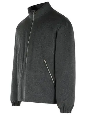 JIL SANDER Grey Wool Jacket - Gray