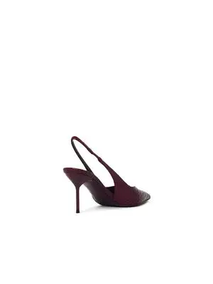 Paris Texas Lidia 70' Deep Leather Slingbacks - Red