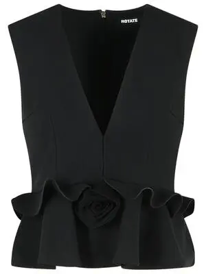 ROTATE BY BIRGER CHRISTENSEN Polyester Top - Black