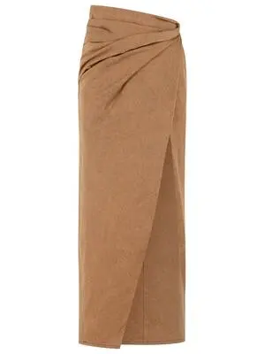 DIESEL® De-dasli Cotton Skirt - Brown