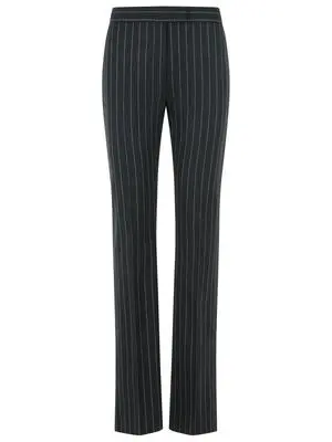Sportmax Ricordo' Slim Flare Pants In Stretch Wool - Black