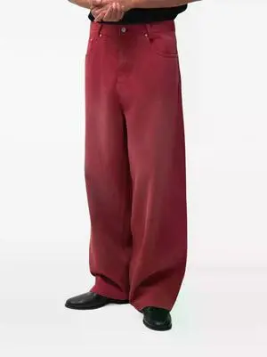ARTE ANTWERP Faded Baggy-fit Jeans - Red