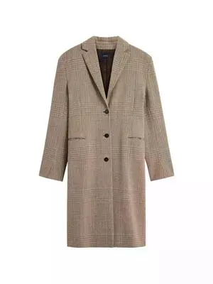 Soeur Prince Of Wales Long-sleeve Coat - Brown