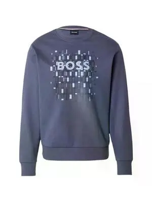 BOSS Logo-print Sweatshirt - Blue