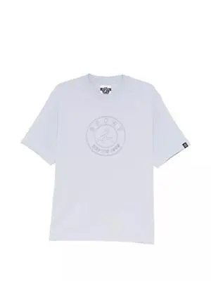 AGNES B. Coin Logo Outline Embroidered T-shirt - Blue