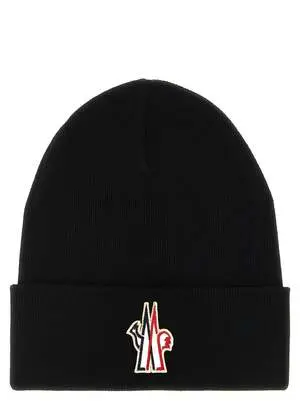Moncler Logo Patch Beanie - Black