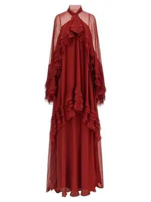 Alberta Ferretti Ruffle Dress - Multicolor