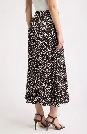 BOSS Dot Print A-line Skirt