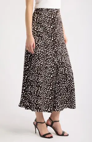 BOSS Dot Print A-line Skirt