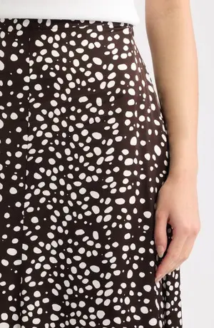 BOSS Dot Print A-line Skirt