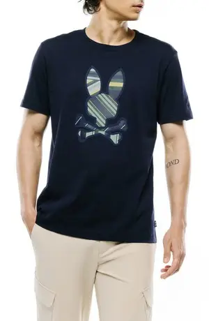 Psycho Bunny Drew Pima Cotton Graphic T-shirt - Baritone B
