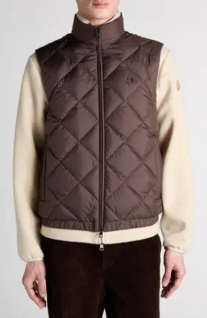 Moncler Chobe Quilted Vest - Brown