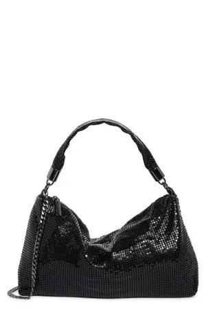 OLGA BERG Marilla Mesh Shoulder Bag - Black