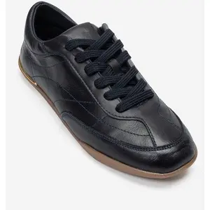 FOREVER & ALWAYS SHOES Polette Leather Sneaker Navy