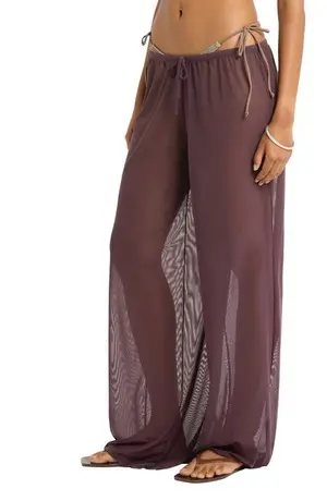 Bond Eye Riley Wide Leg Mesh Cover-up Pants