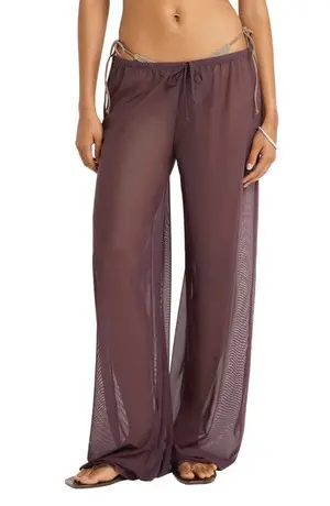 Bond Eye Riley Wide Leg Mesh Cover-up Pants - Fig