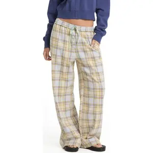 BILLABONG Coastal Breeze Flannel Wide Leg Pants - Cornflower
