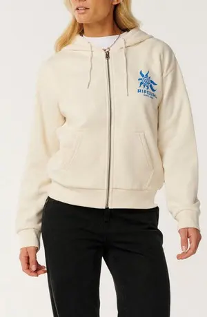 Rip Curl Paraiso Graphic Full Zip Hoodie - Bone