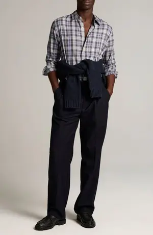 Vince Exchange Plaid Long Sleeve Shirt