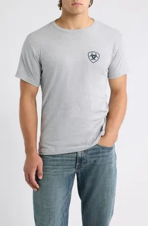 Ariat Banner Badge Graphic T-shirt - Grey Heather