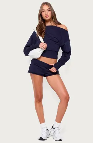 EDIKTED Hennie Off The Shoulder Sweatshirt