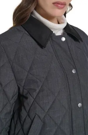 Cole Haan Crosshatch Quilted Jacket - Anthracite