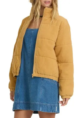 BILLABONG Winter Waves Corduroy Puffer Jacket