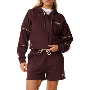 Rip Curl Since 1969 Dropped Shoulder Full Zip Hoodie - Fudge