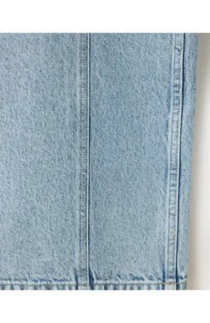 Mango Front Seam Wide Leg Jeans