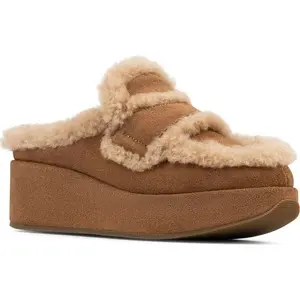 DONALD PLINER Ivanna Leather Platform Mule - Tan