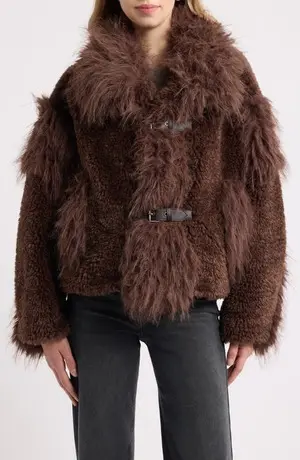UGG Xyla Faux Fur Jacket - Burnt Cedar