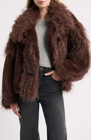 UGG Xyla Faux Fur Jacket - Burnt Cedar