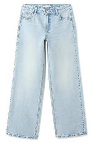 Mango Mid Rise Straight Leg Jeans