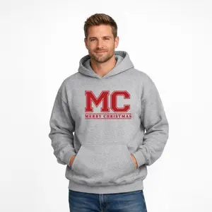 SIMPLY SAGE MARKET Merry Christmas Initials Hoodie - Graphite