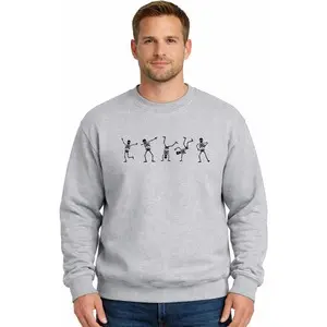 SIMPLY SAGE MARKET Dancing Skeleton Sweatshirt - Graphite