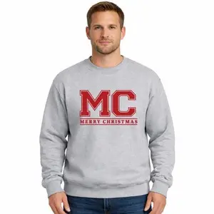 SIMPLY SAGE MARKET Merry Christmas Initials Sweatshirt - Graphite