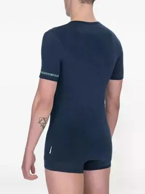 BIKKEMBERGS Logo-print Slim-fit T-shirt - Blue